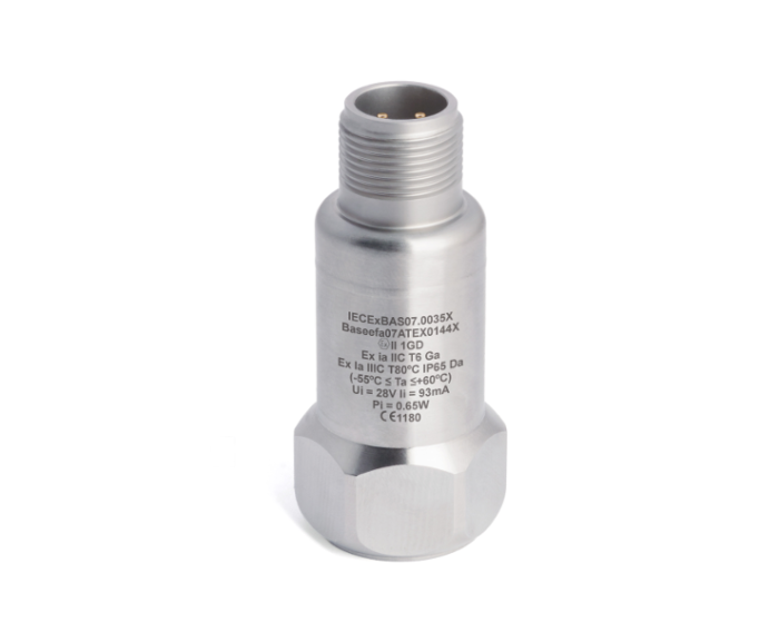 HS-100I Intrinsically Safe Accelerometer- Standard Top- 2 Pin MS - VIMS