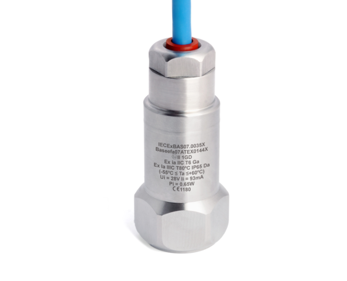 HS-100I Intrinsically Safe Accelerometer- Standard Top- Silicon Cable ...