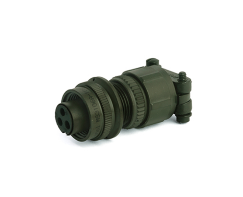 3 Pin MS – to 90º bracket with BNC bulkhead & dustcap - VIMS